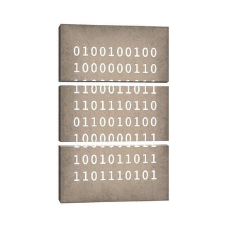 iCanvas "Binary Code "I love you"" by GetYourNerdOn 3-Piece Canvas Wall Art Set - Bed Bath ...